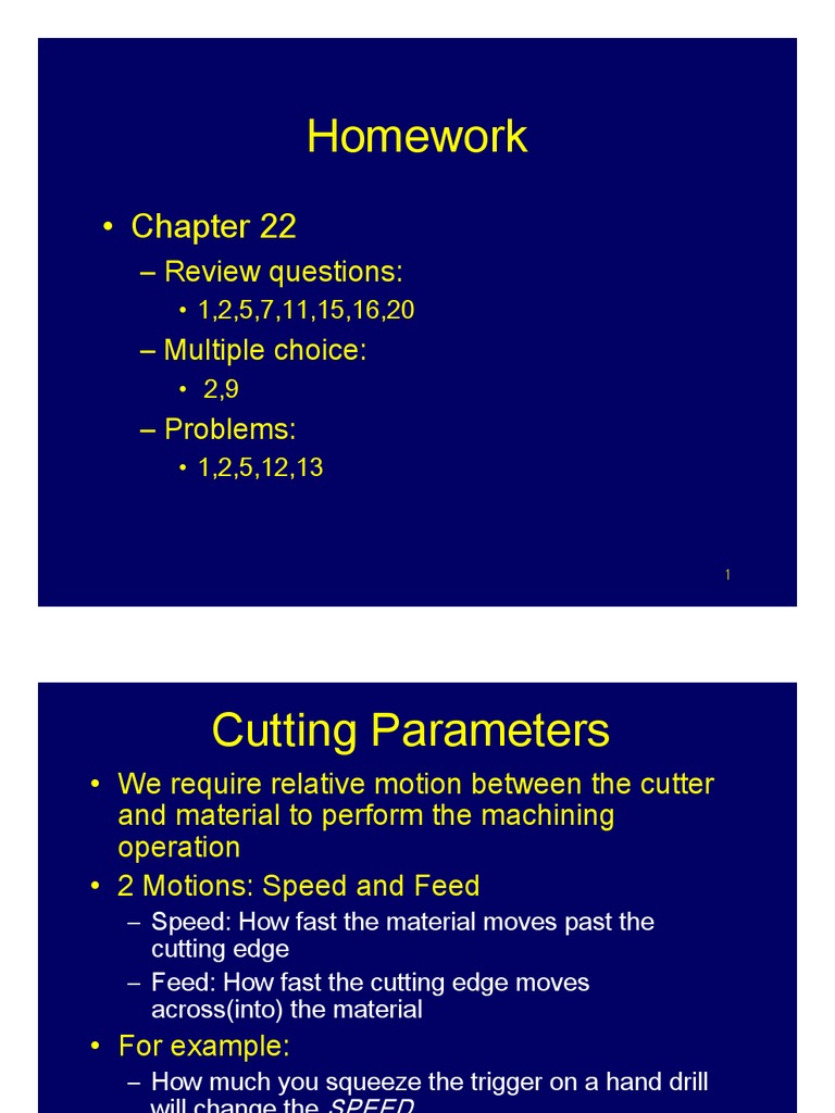 Machining Calculations | PDF | Speed | Machining