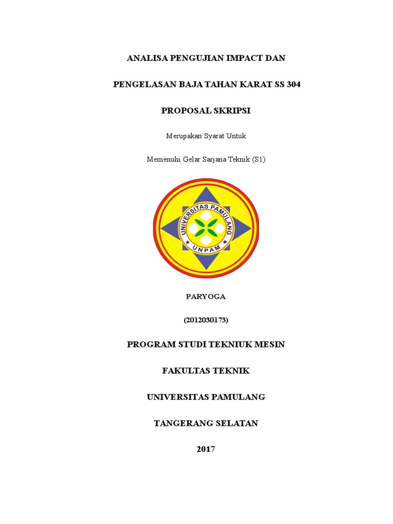 COVER PROPOSAL SKRIPSI UNIVERSITAS PAMULANG