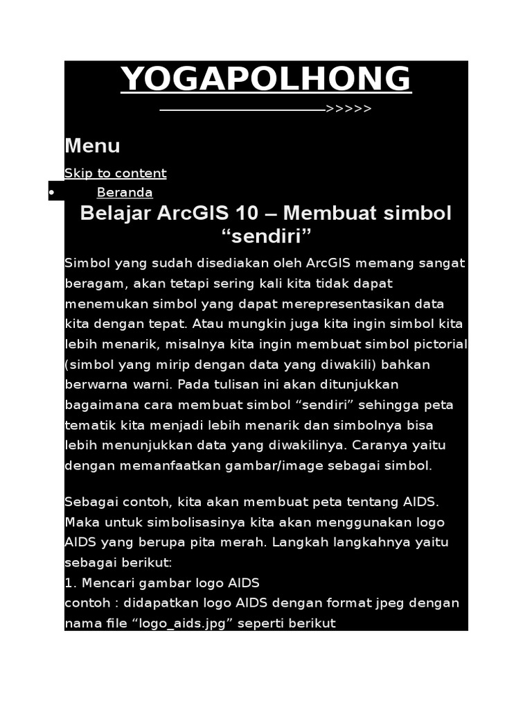 Cara Membuat Simbol Sendiri Di ArcGIS | PDF