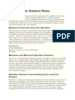 Maximum and Minimum Sprinkler Distance Rules Part 1 Standard Spray Fire ...