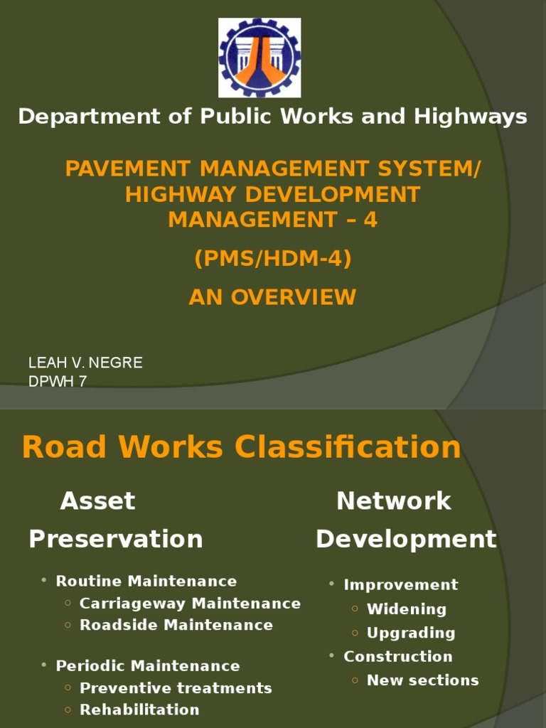 Pavement Manegement System in DPWH | Download Free PDF | Road Surface ...