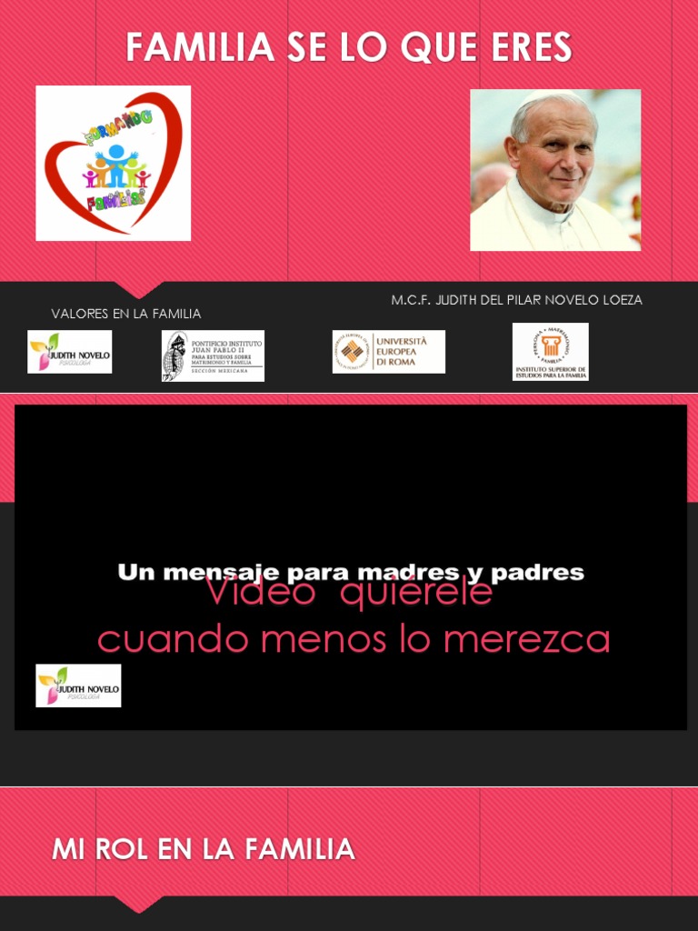 Familia Se Lo Que Eres Judith Novelo | Descargar gratis PDF | Amor | Verdad