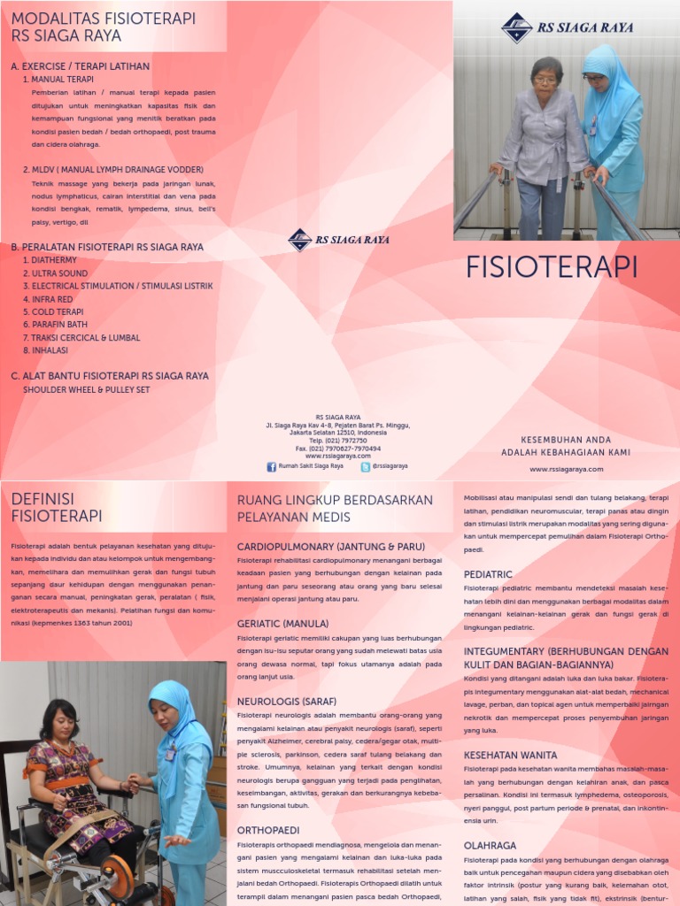 Layanan Fisioterapi di RS Siaga Raya | PDF