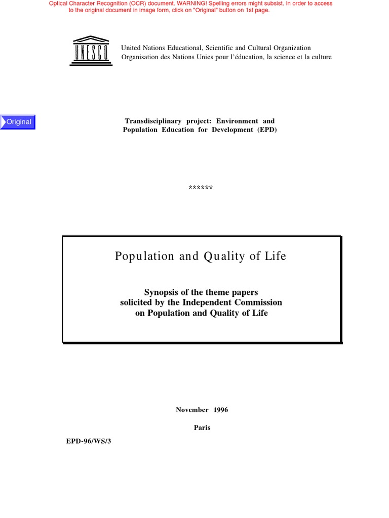 Population & Quality of Life Analysis | PDF | Economic Growth | Optical ...