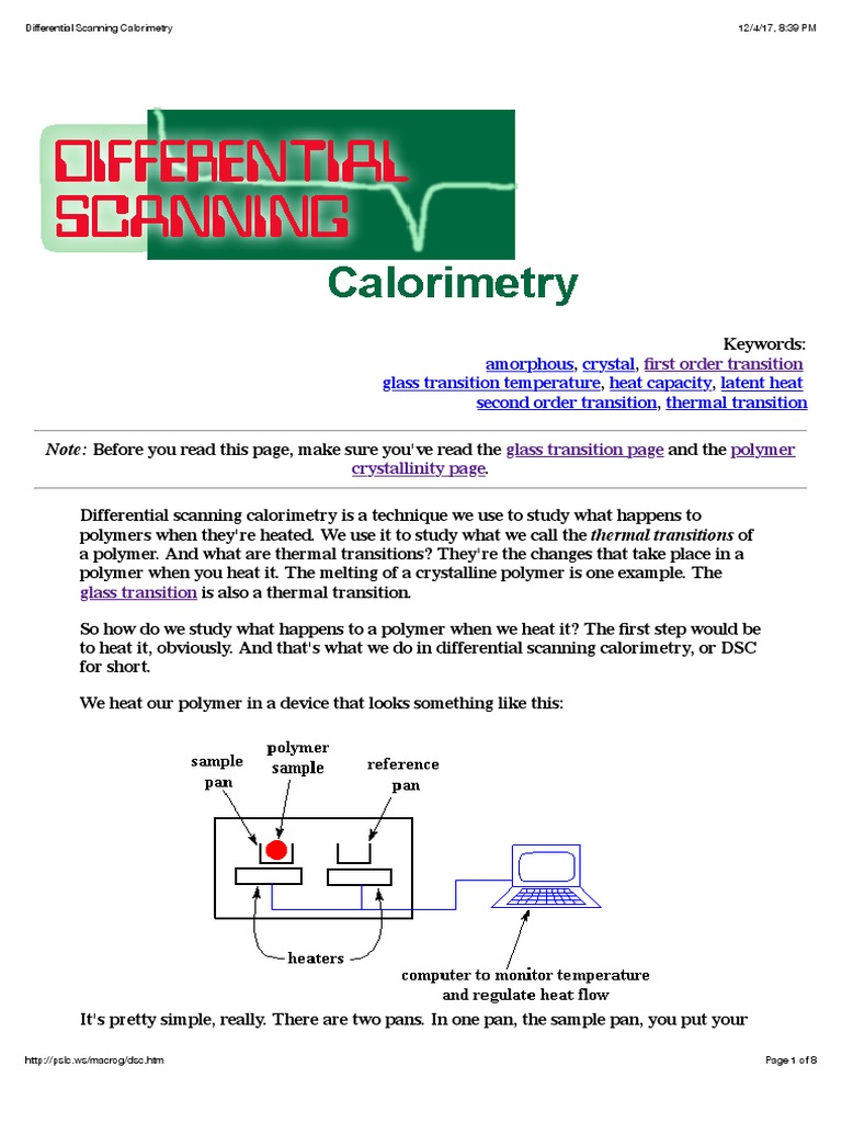 Differential Scanning Calorimetry | PDF