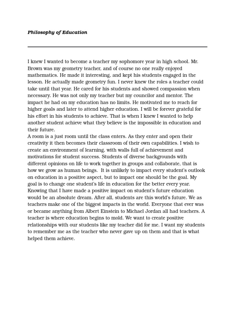 Philosophy of Education | PDF