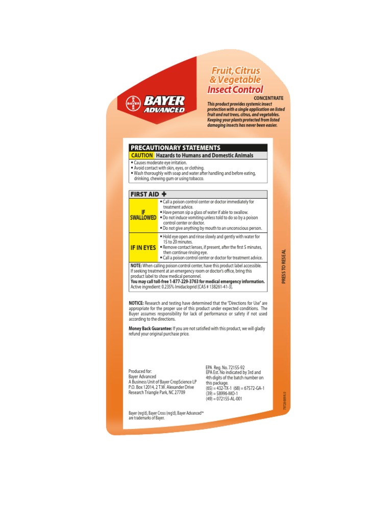 Bayer Advanced Brand Fruit, Citrus & Vegetable Insect Control | Citrus ...