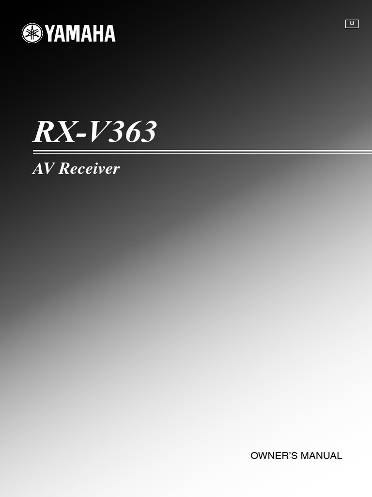 Manual Yamaha RX-V363 | PDF | Ac Power Plugs And Sockets | Electromagnetic Interference