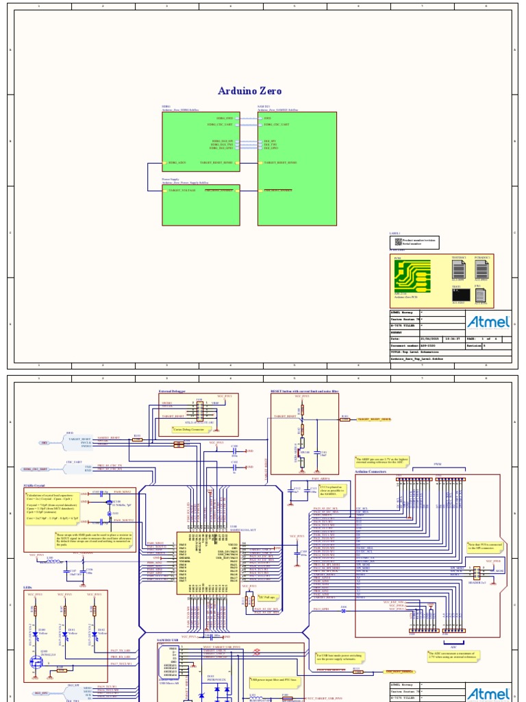 Arduino Zero Schematic | PDF | Electromagnetism | Manufactured Goods