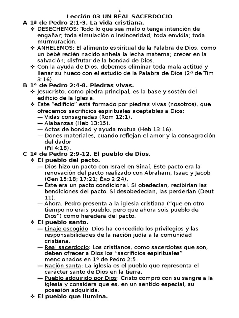 Leccion 03 Real Sacerdocio | PDF