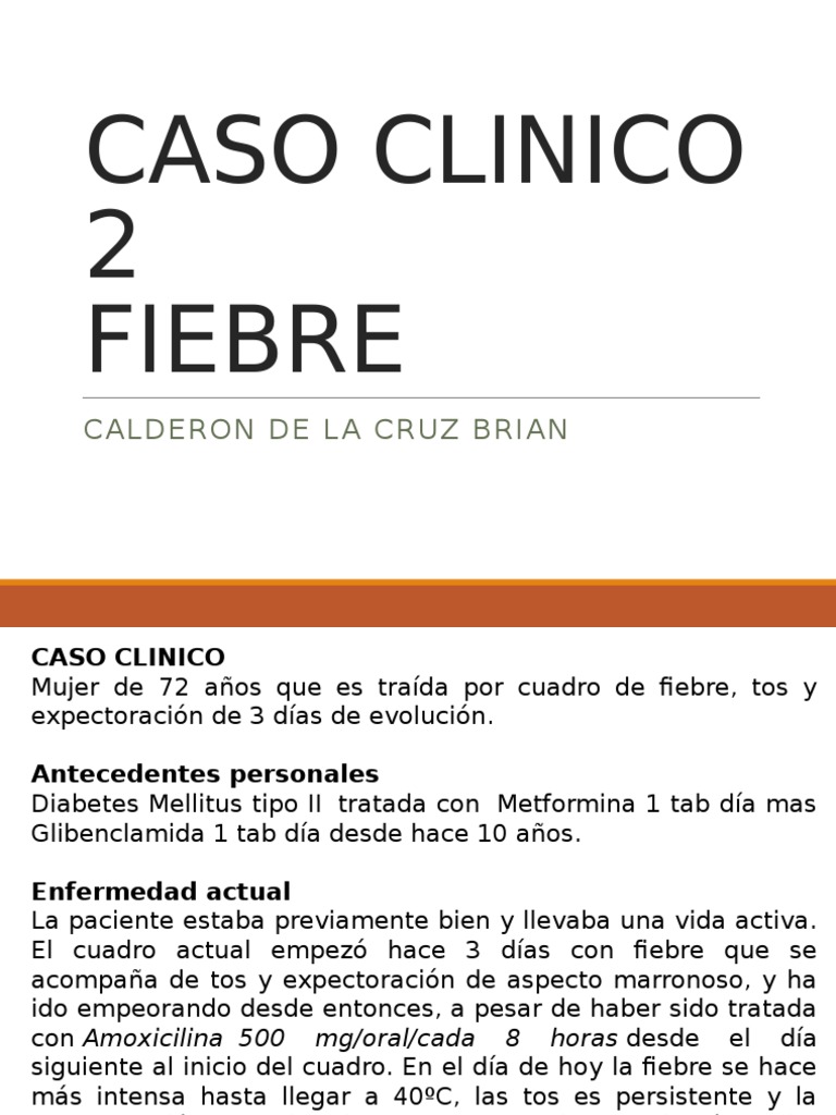 Caso Fiebre Brian | PDF | Neumonía | Tos