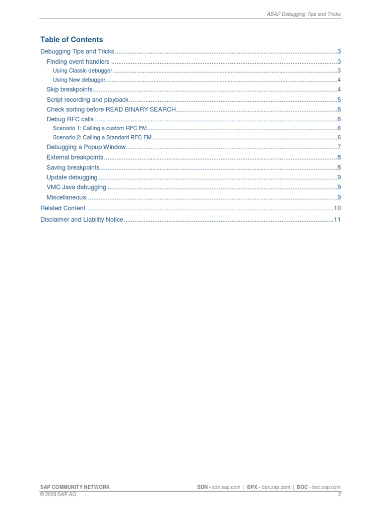 ABAP Debugging Tips and Tricks | PDF | Control Flow | Computer Engineering ABAP Debugging Tips and Tricks | PDF | Control Flow | Computer Engineering