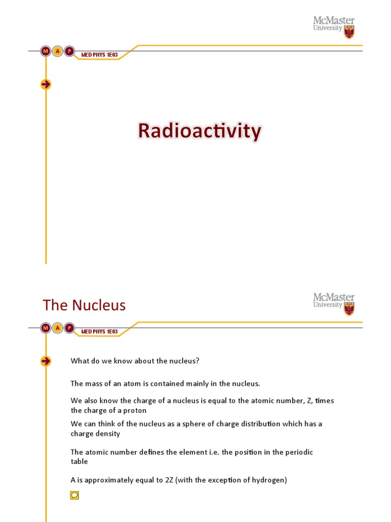 8-Radioactivity Powerpoint PDF | PDF | Atomic Nucleus | Radioactive Decay