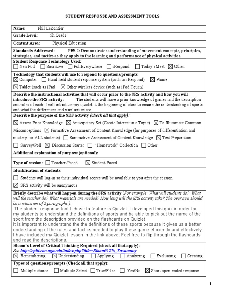 SRT Word | PDF | Educational Assessment | Communication