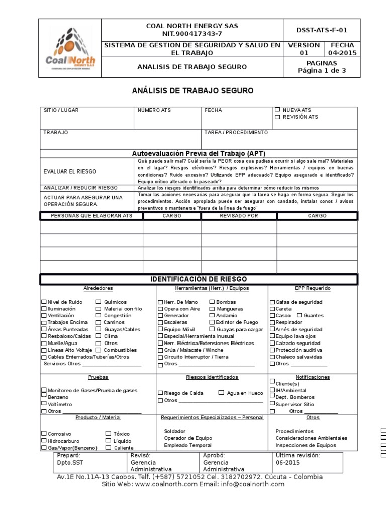 ATS Modelo | PDF | Química | Energía y recursos
