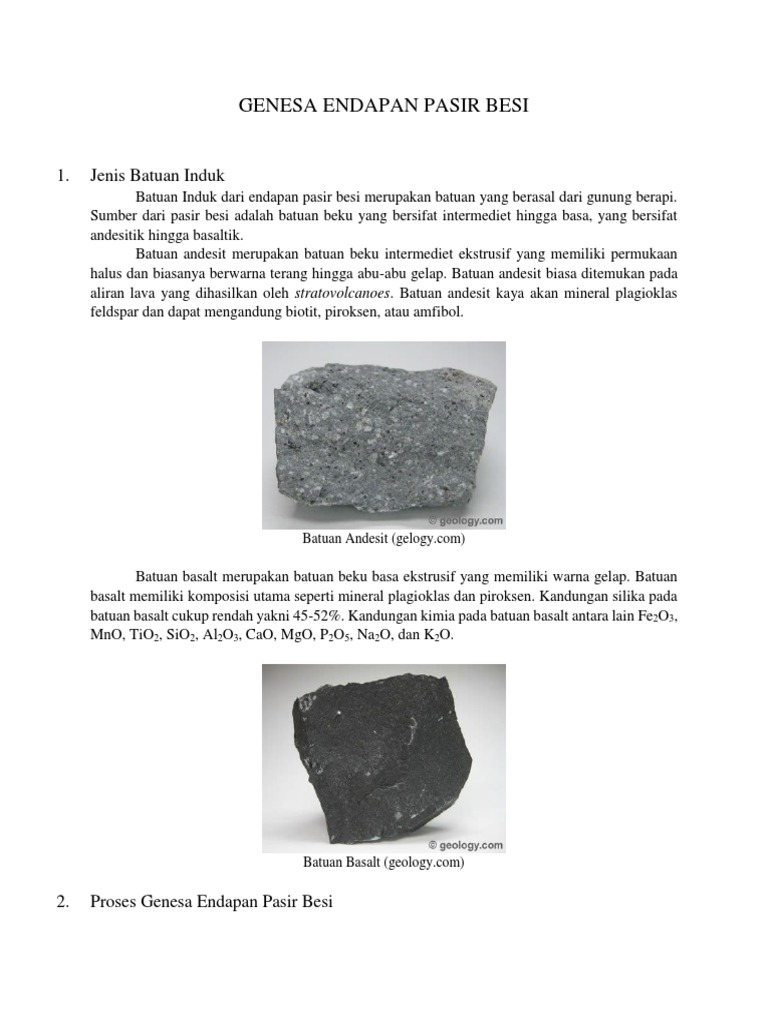 Genesa Bahan Galian Pasir Besi | PDF