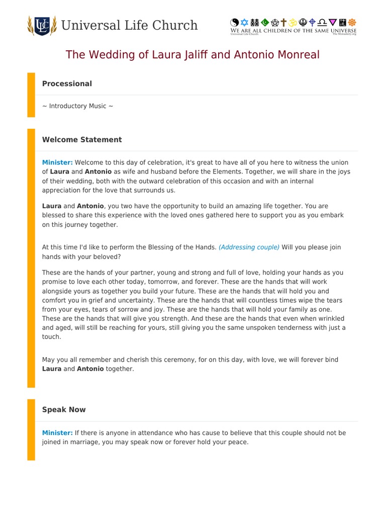 Wedding-Ceremony-Script.pdf | Wedding | Marriage