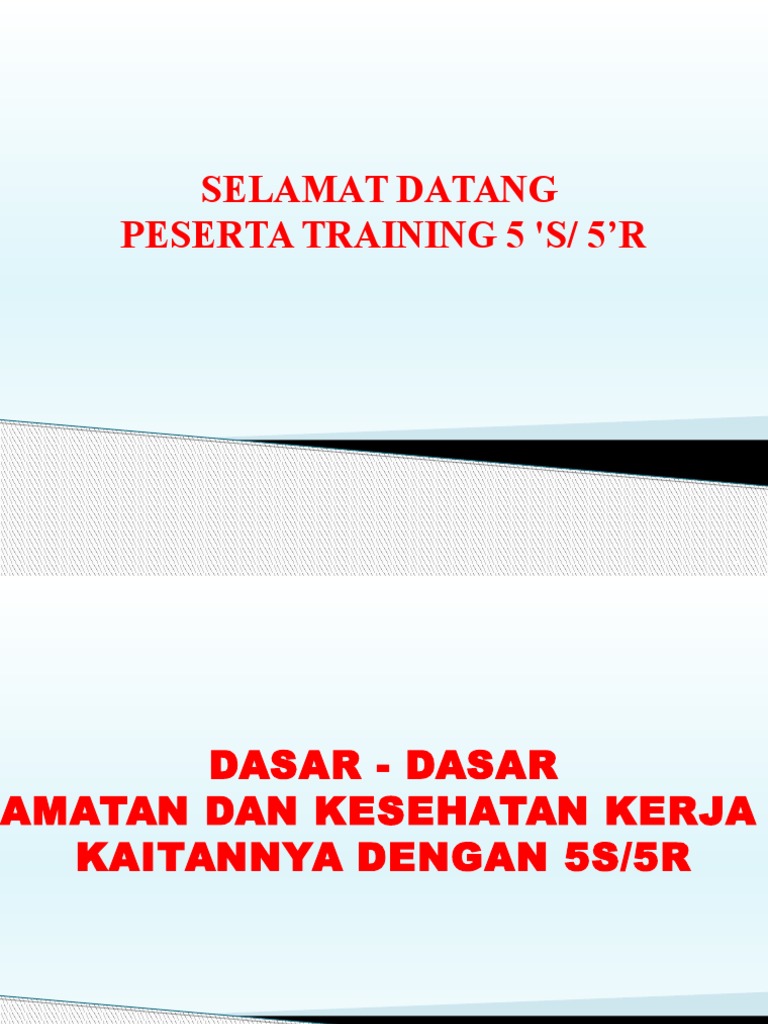 Dasar-Dasar K3 Dan Kaitannya Dengan 5S, 5R | PDF