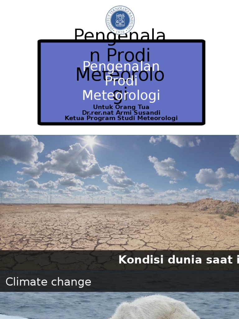 Pengenalan Prodi Meteorologi ITB | PDF