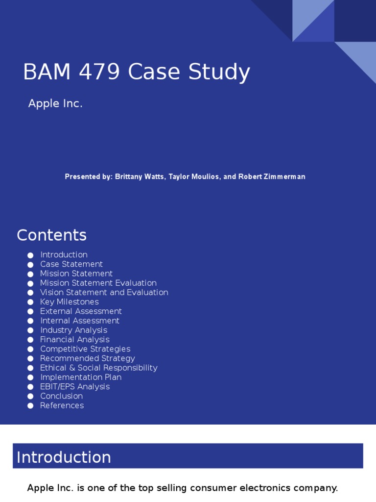 Case Study | PDF | Apple Inc. | Strategic Management