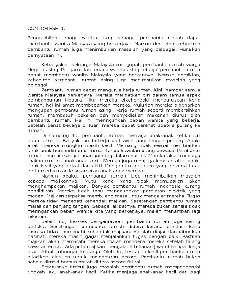 Contoh Esei 1 | PDF