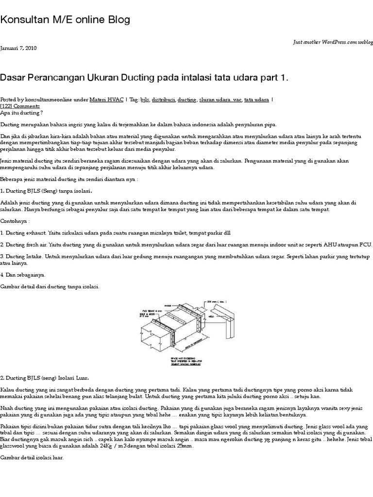 Perancangan Ukuran Ducting HVAC | PDF | Griya & Taman | Sains & Matematika