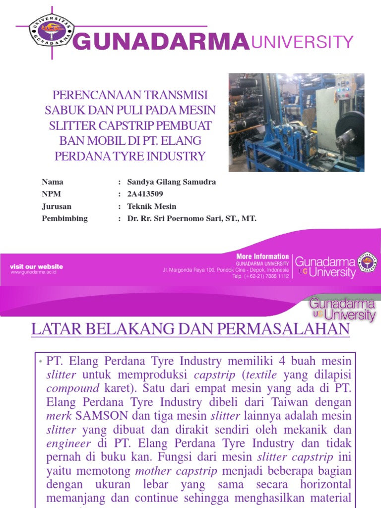 Perencanaan Transmisi Sabuk Dan Puli