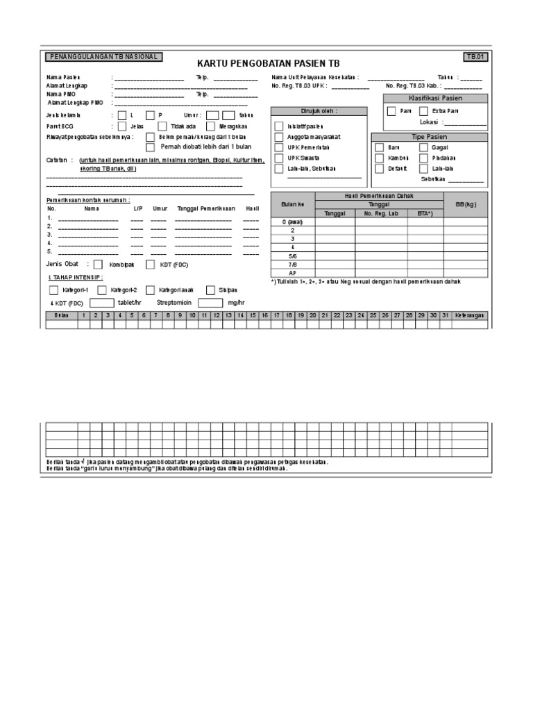 Formulir TB 01tb 03 Rujukan | PDF