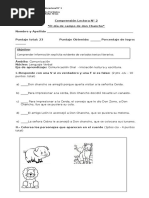 Evaluación Comprensión Lectora El Tigre y El Ratón 01 - 06 | PDF ...