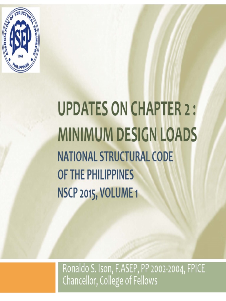 PP03 - Asep - NSCP 2015 Update On CH2 Minimum Design Loads PDF | PDF ...
