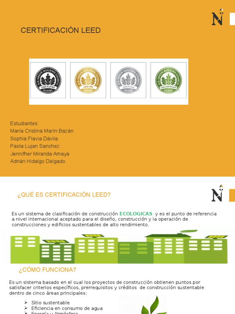 Certificacion Leed | PDF | Liderazgo en Energía y Diseño Ambiental ...