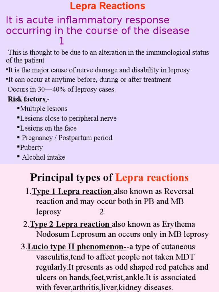 Lepra Reaction | PDF | Peripheral Neuropathy | Leprosy