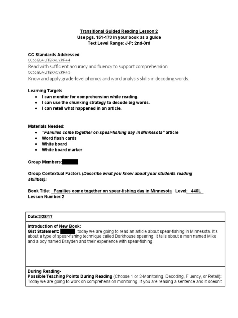 Day 2 Lesson Plan | PDF | Reading Comprehension | Learning