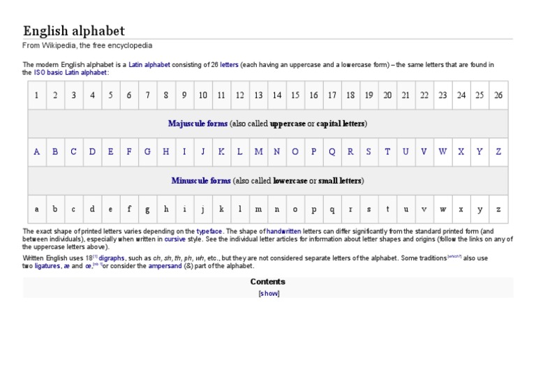 English Alphabet | PDF