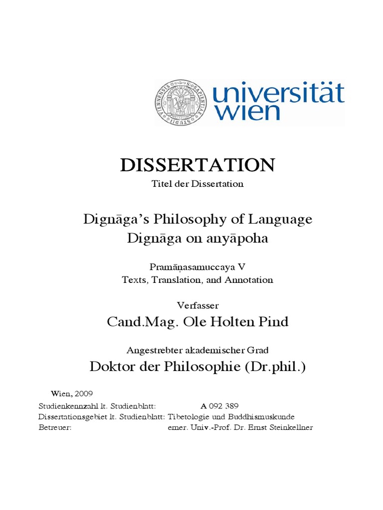Dignaga's Philosophy of Language Dignaga On Anyapoha | PDF ...