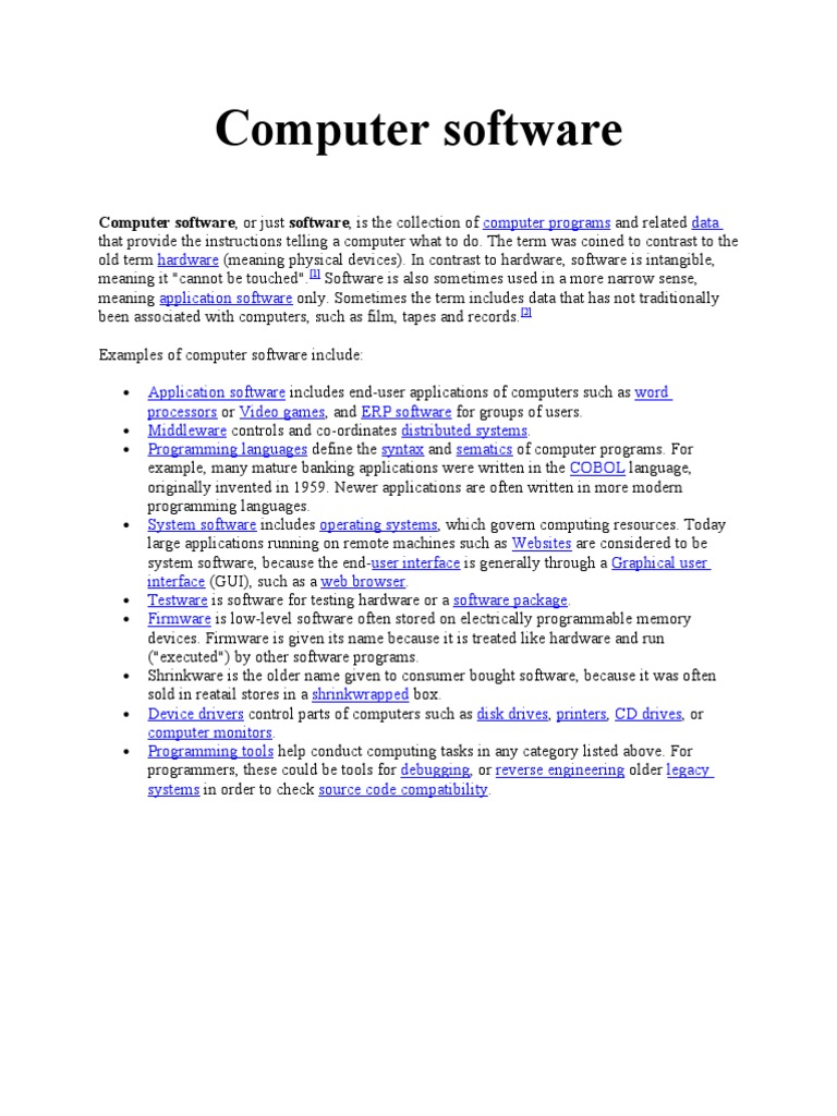 Computer Software | PDF | Software | Application Software