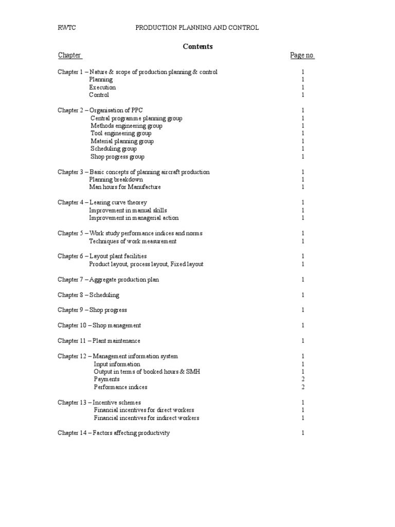 Production Planning Control PDF | PDF | Salary | Incentive