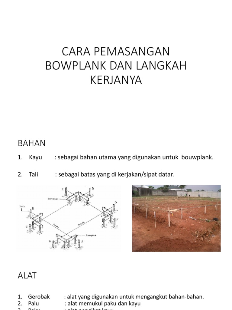 Cara Pemasangan Bowplank Dan Langkah Kerjanya | PDF