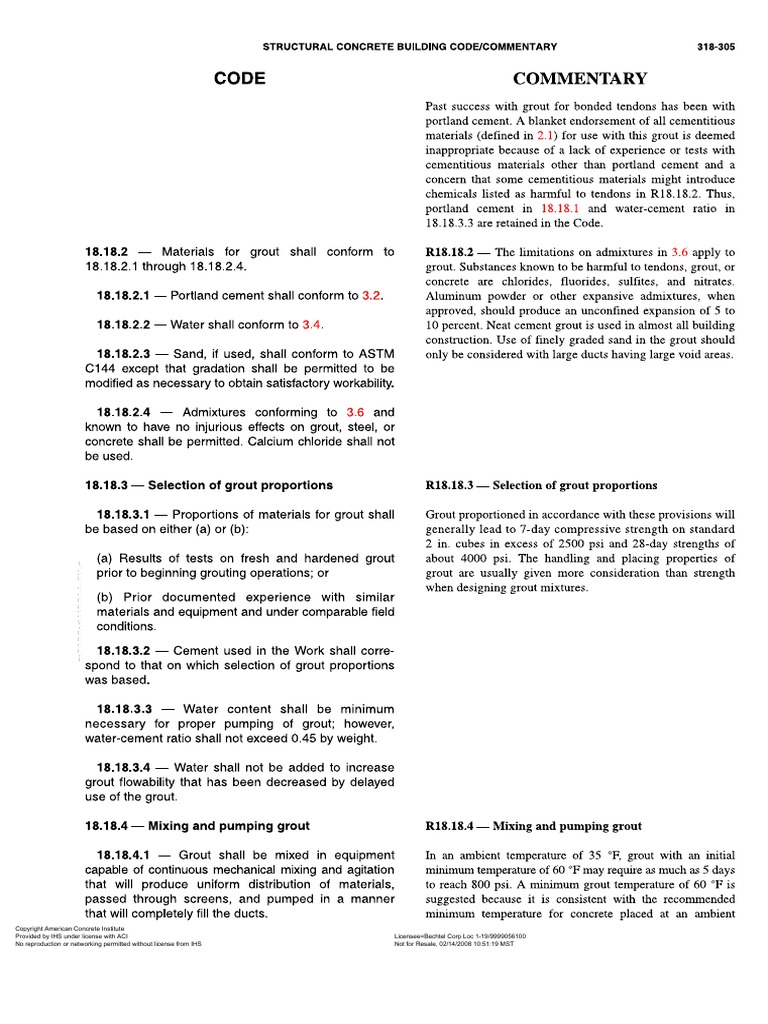 Grout Specs | PDF