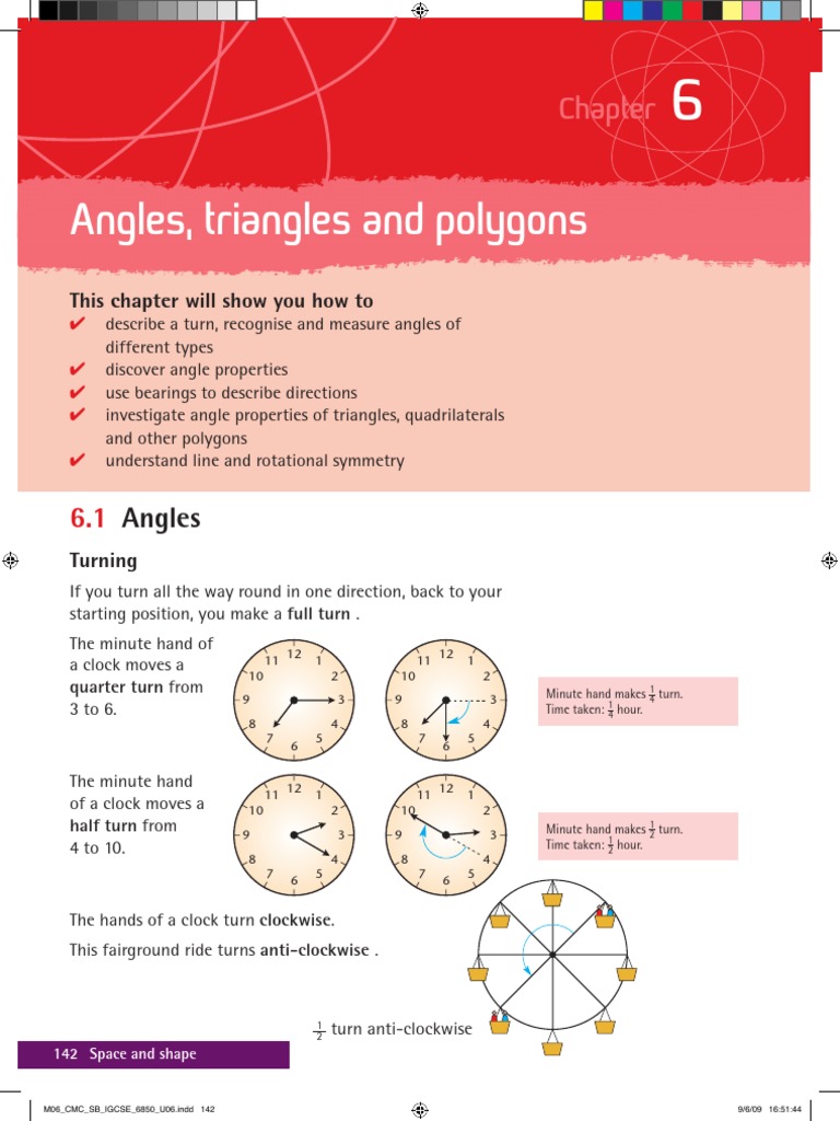 Igcse Core Maths Unit 6 Pdf Triangle Angle