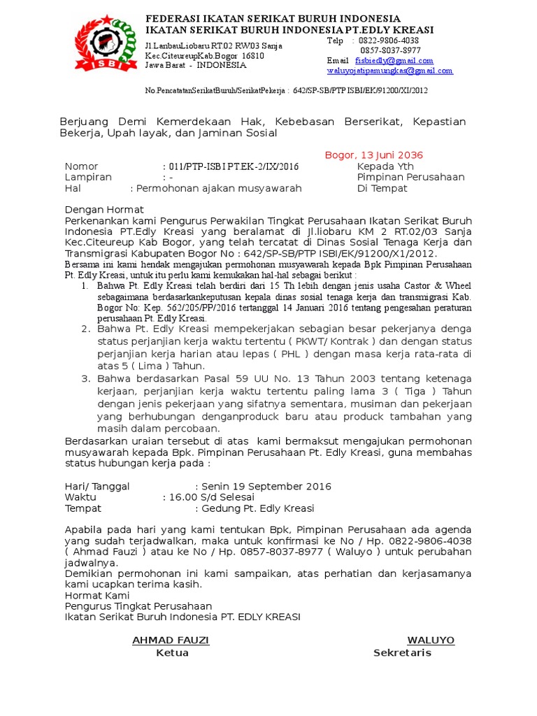Surat Perundingan | PDF | Bisnis