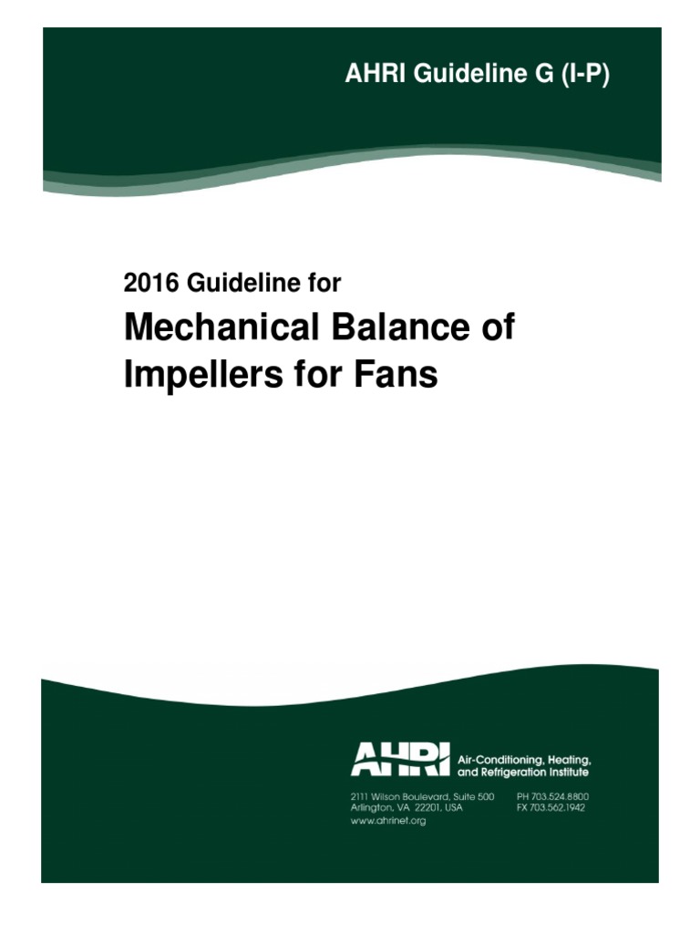 AHRI Guideline G IP 2016 | PDF | Rotation Around A Fixed Axis | Force