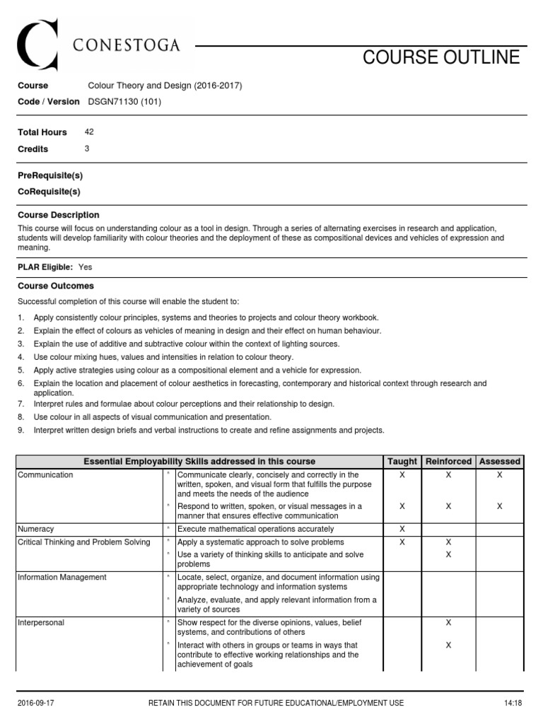 Color Theory Outline | PDF | Color | Design