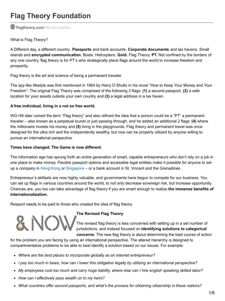 What Is The Flag Theory? | PDF | Trust Law | Taxes