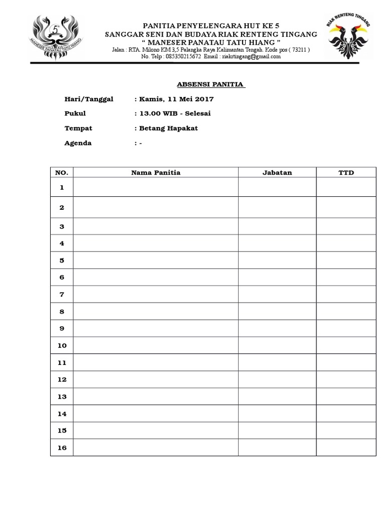 Absensi Panitia