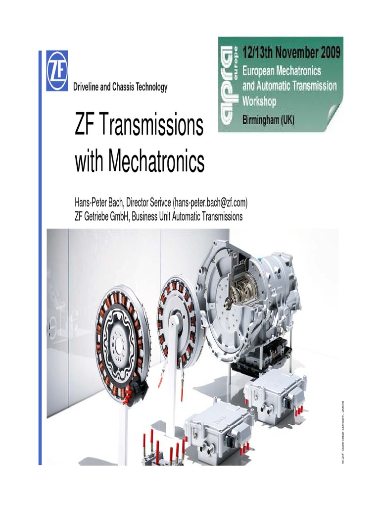 6HP26 ZF Transmissions With Mechatronics | PDF | Automatic Transmission ...
