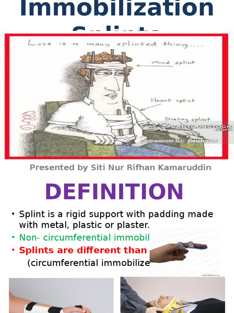 Immobilization Splints Pdf Inflammation Major Trauma