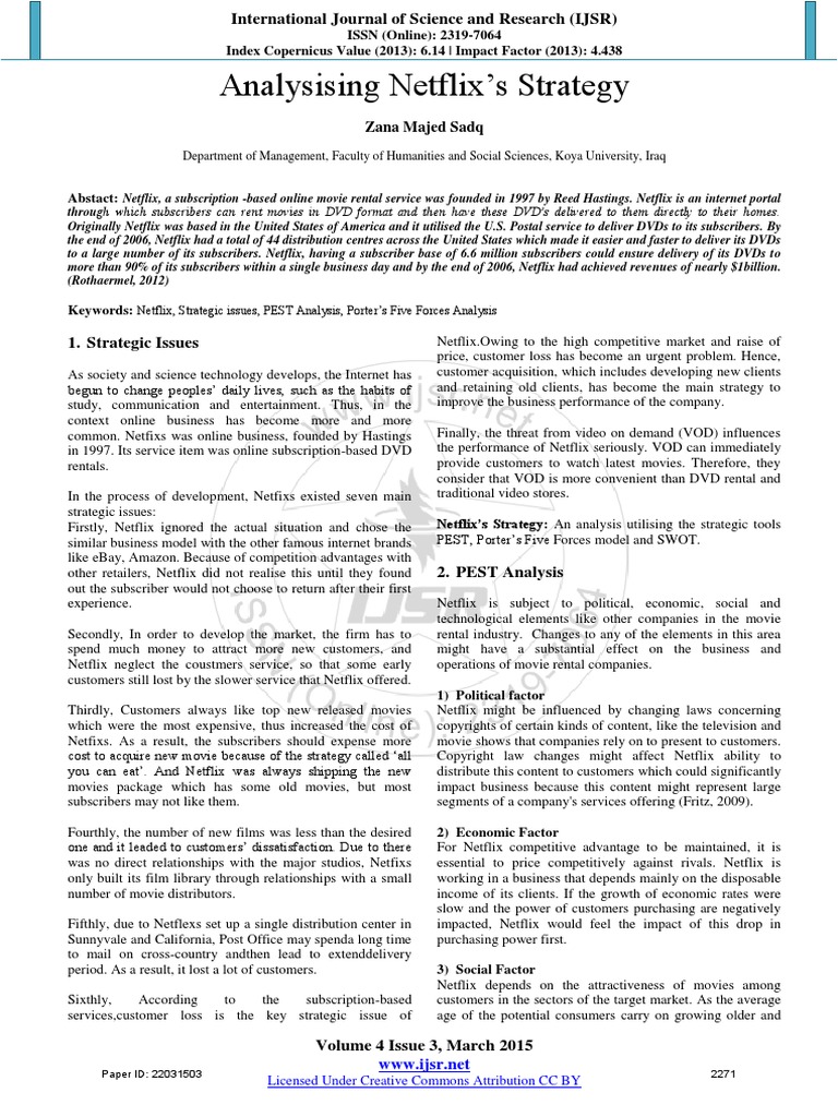 Netflix Strategy | Download Free PDF | Netflix | Subscription Business ...