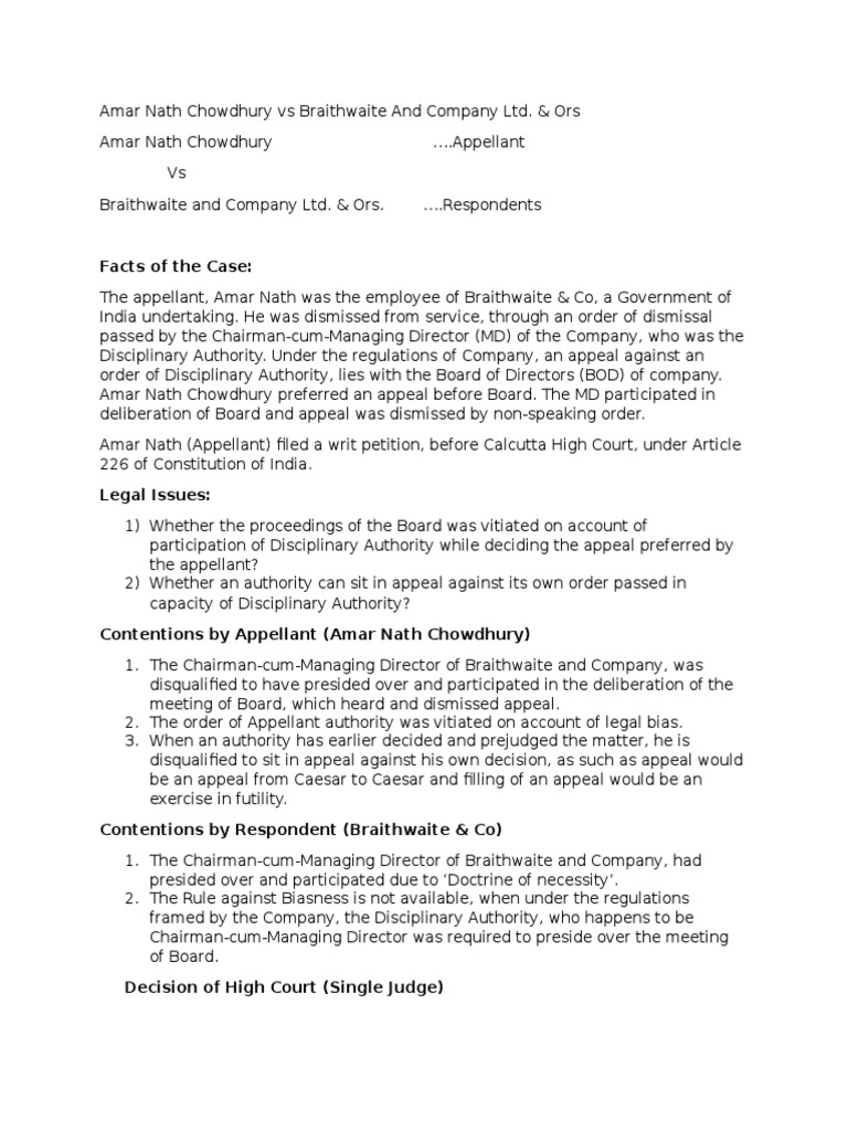 Facts of The Case | Download Free PDF | Appeal | Judge
