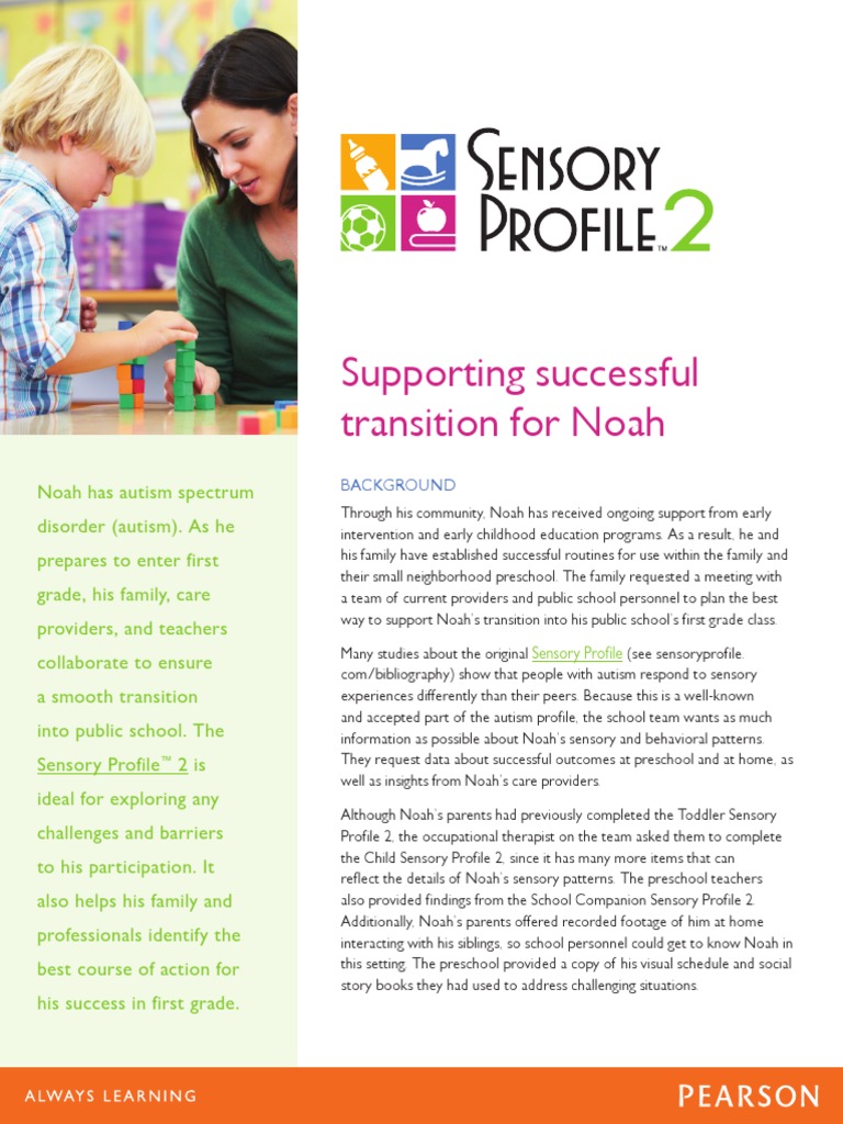 SensoryProfile2 CaseStudy PDF | PDF | Autism | Preschool